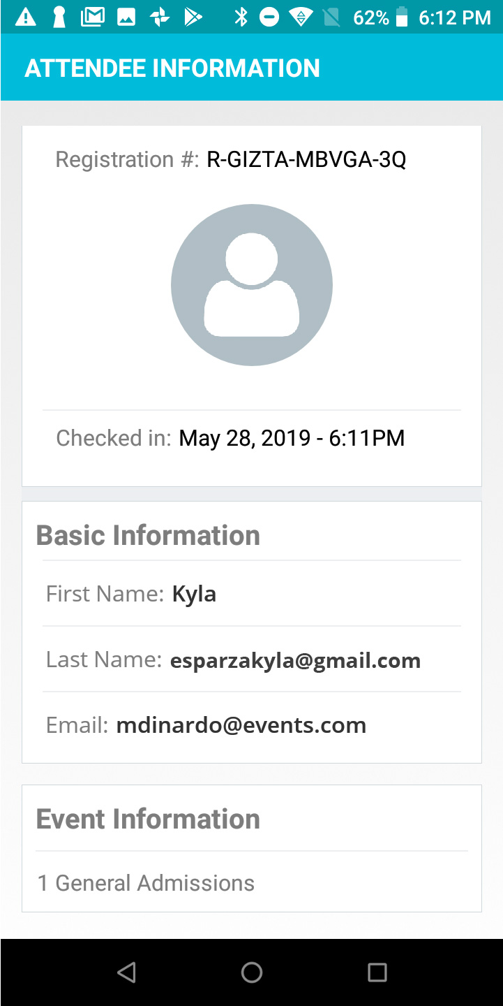 How do I see attendee information without re-starting the check-in ...